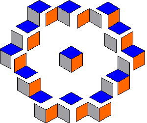 Kadon Enterprises, Inc., detailed view of Cubits tiles